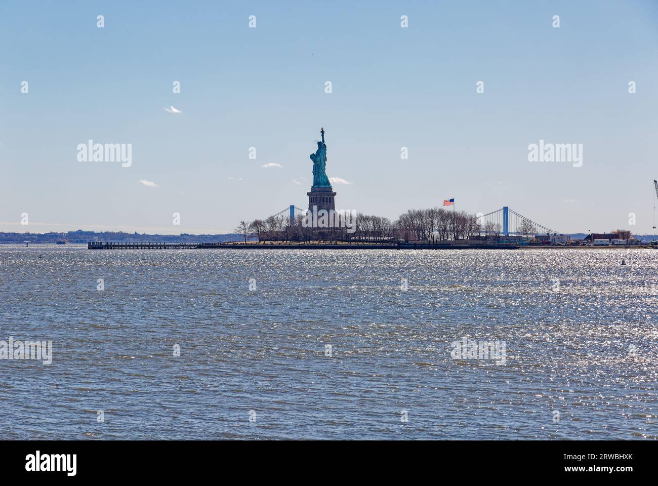 Statue of Liberty viewed from Liberty State Park, New Jersey: The ...