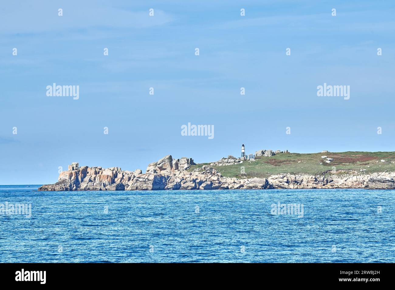 Lighthouse at Peninnis Head, by the Atlantic Ocean at St Mary's, Isles ...