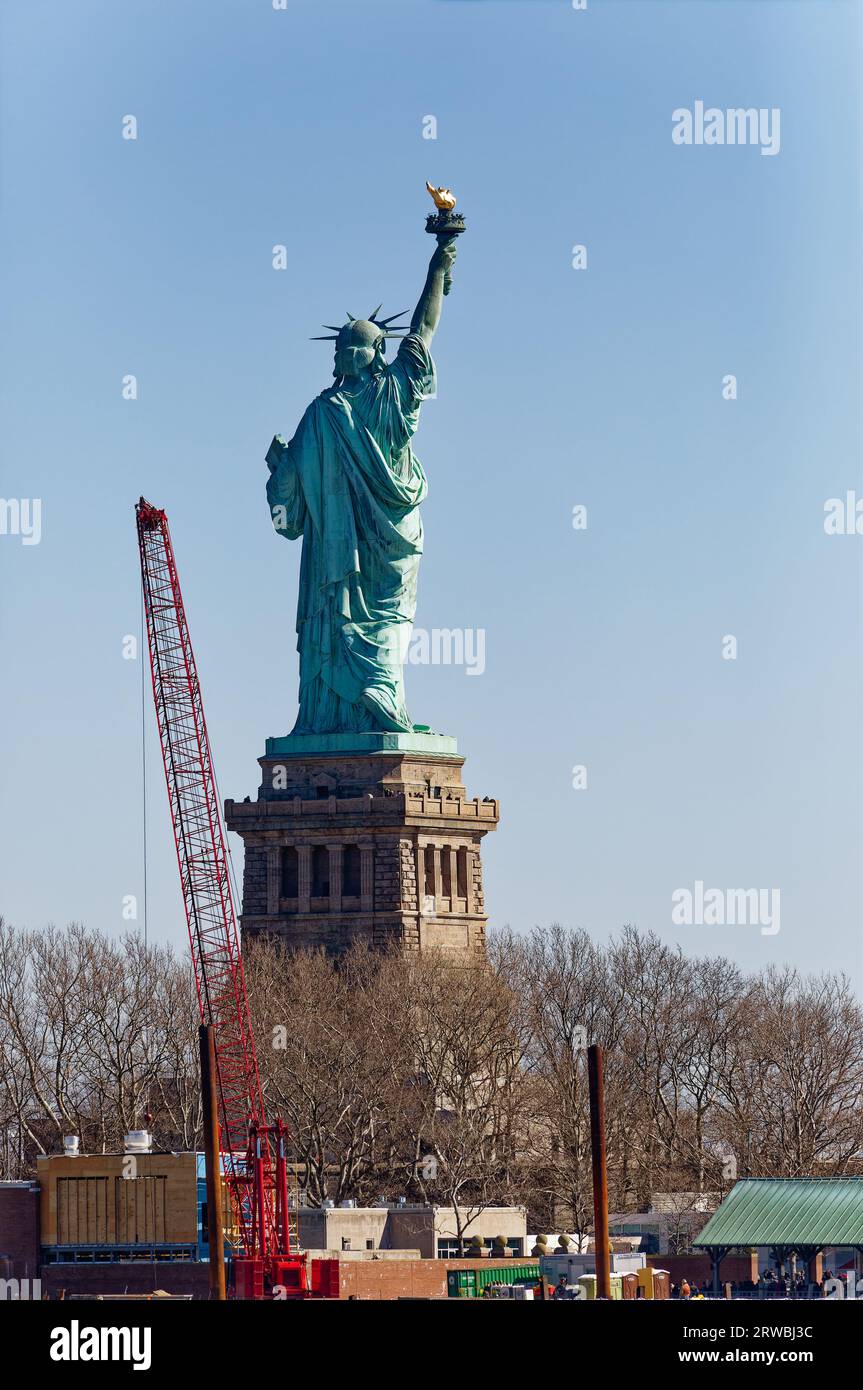 Statue of Liberty viewed from Liberty State Park, New Jersey: The seldom-seen side of Lady ...