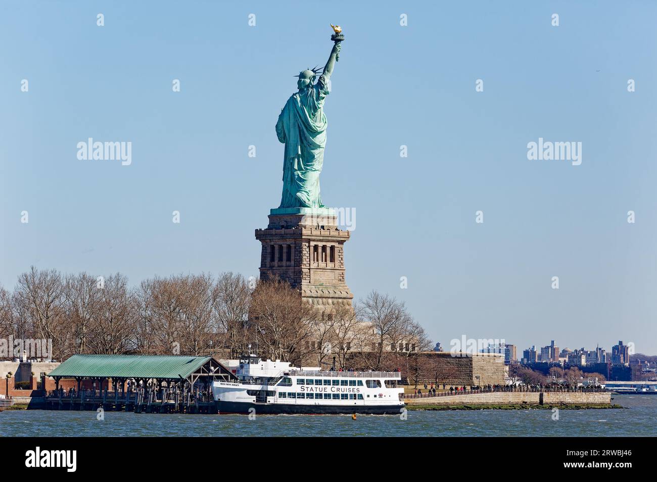Statue of Liberty viewed from Liberty State Park, New Jersey: The ...