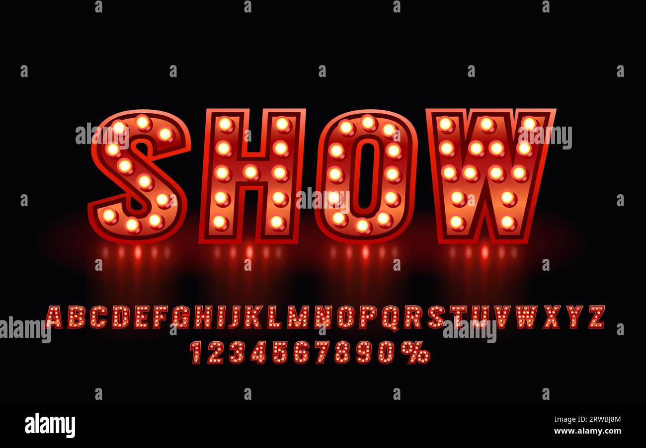 Show font set collection, letters and numbers symbol. Vector ...