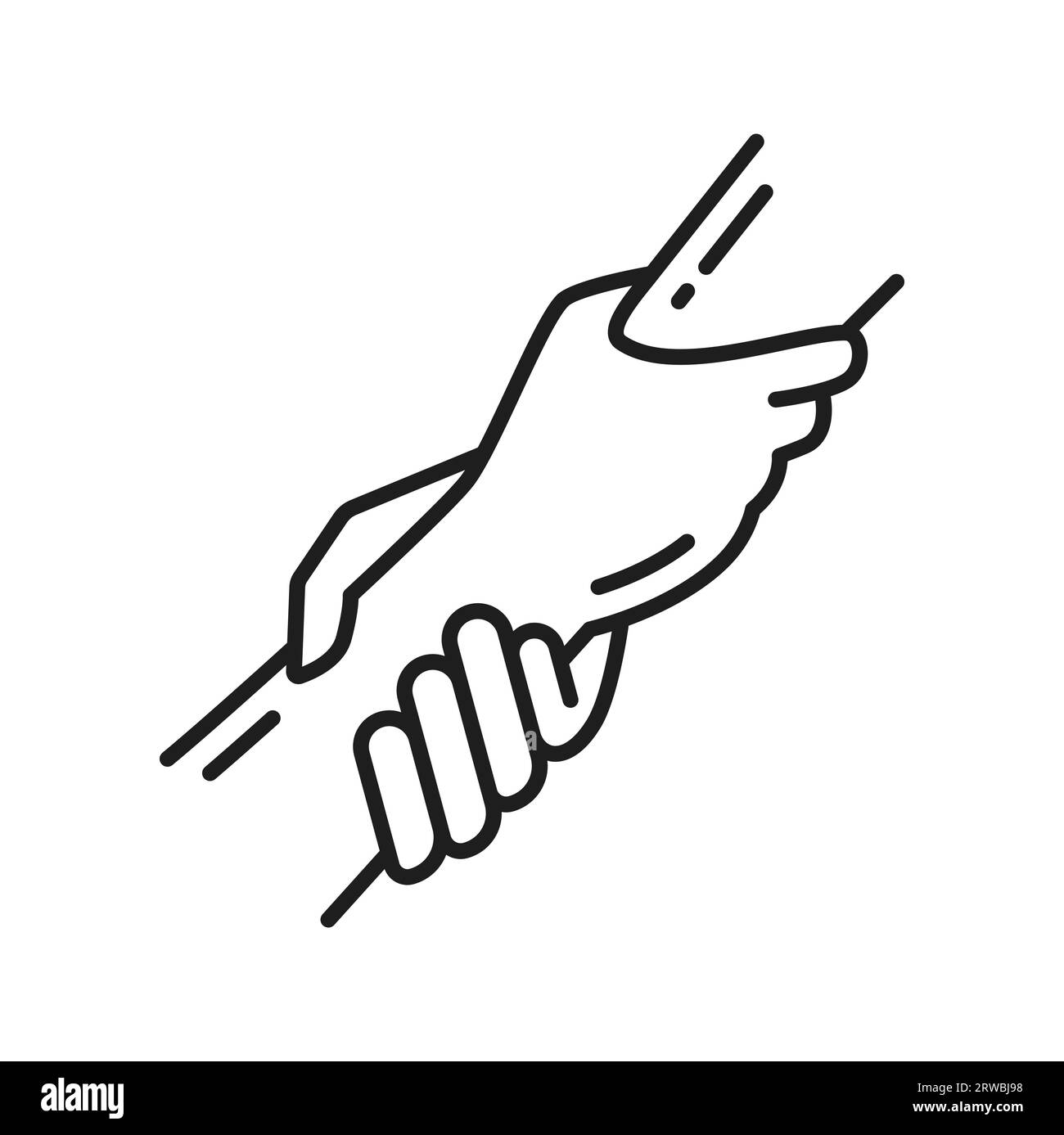 Together outline icon, help and support, friendship symbol. Vector ...