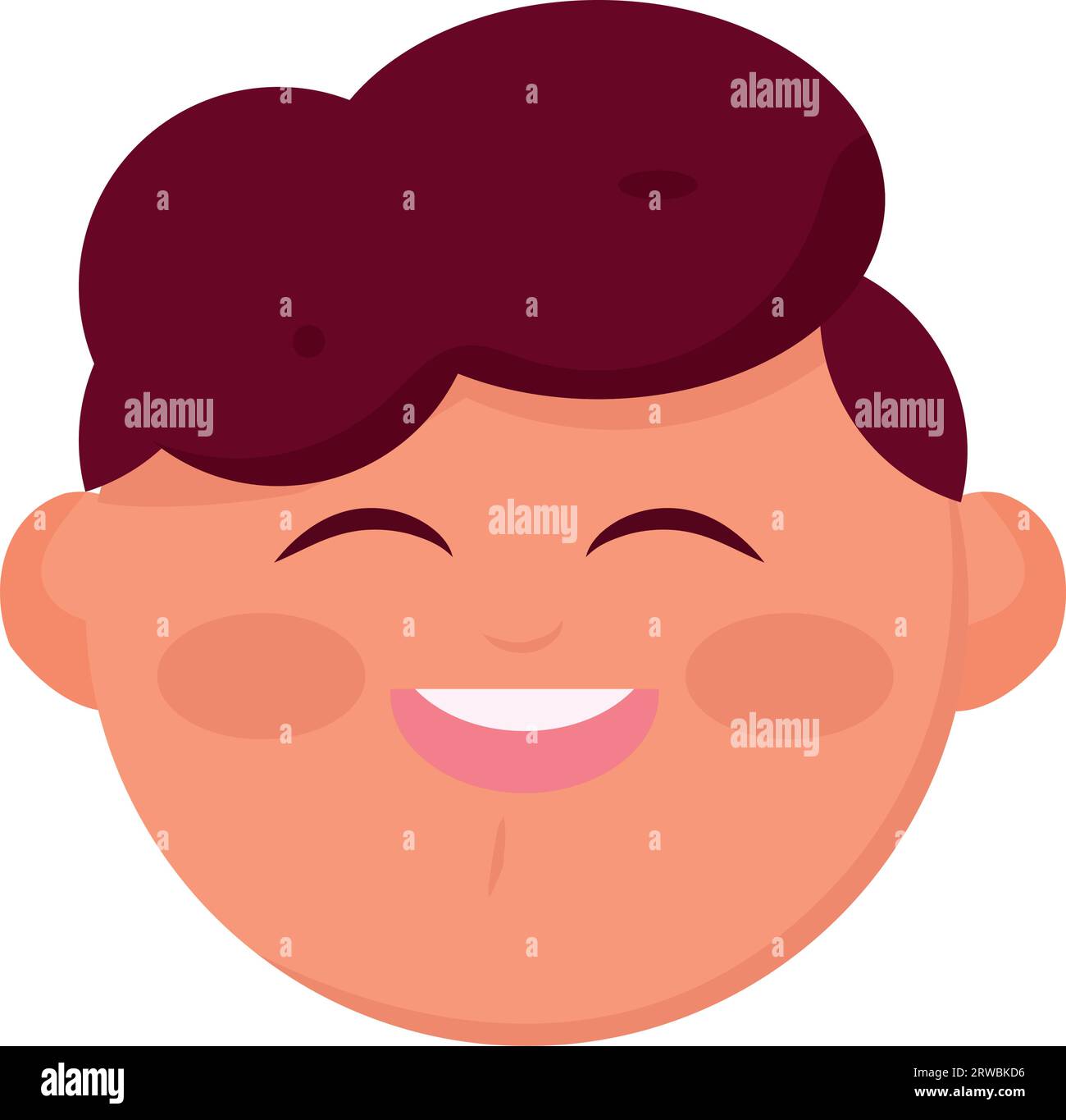 Isolated cute happy male avatar Vector Stock Vector Image & Art - Alamy