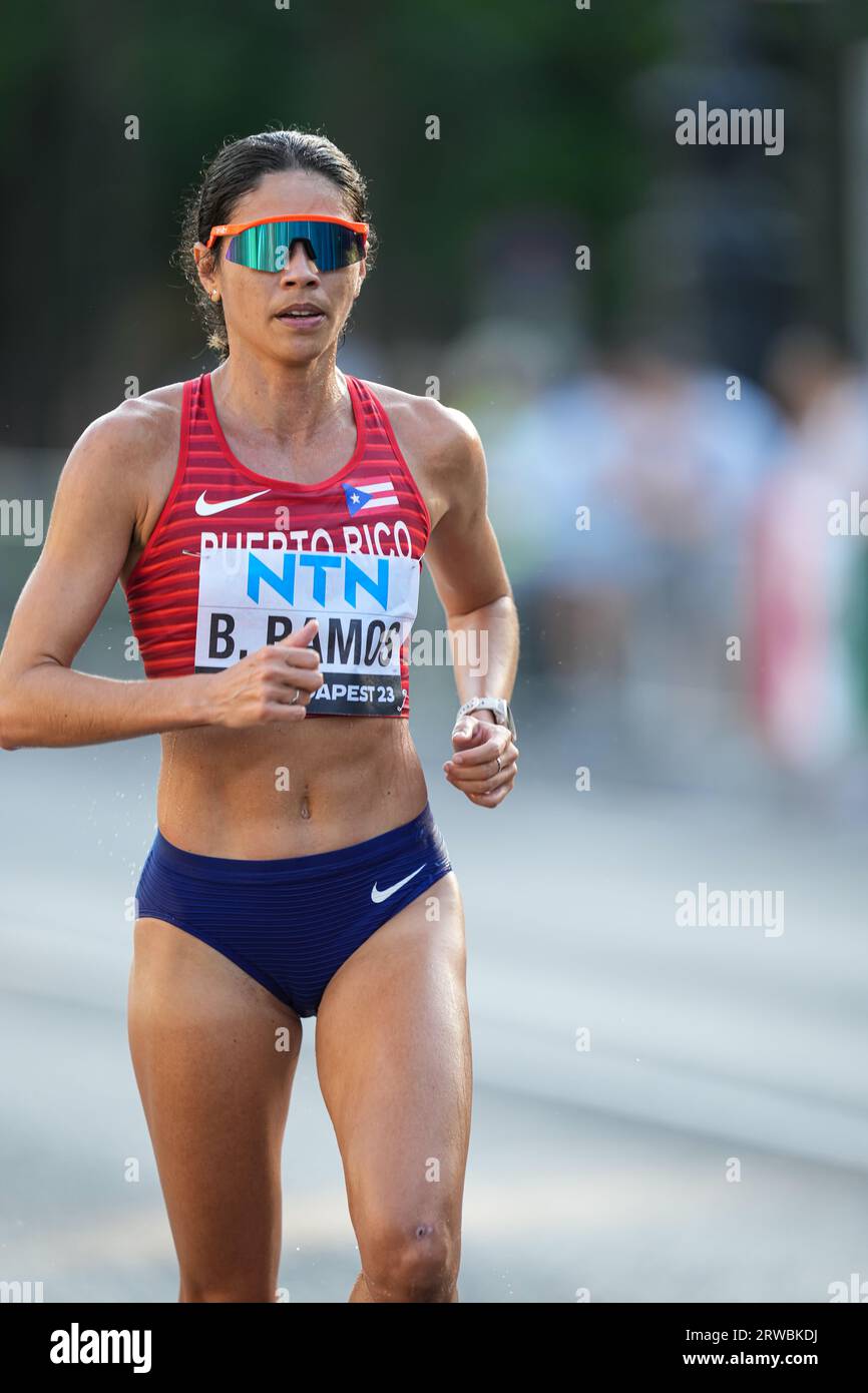 Beverly RAMOS participating in the marathon at the World Athletics Championships in Budapest ...