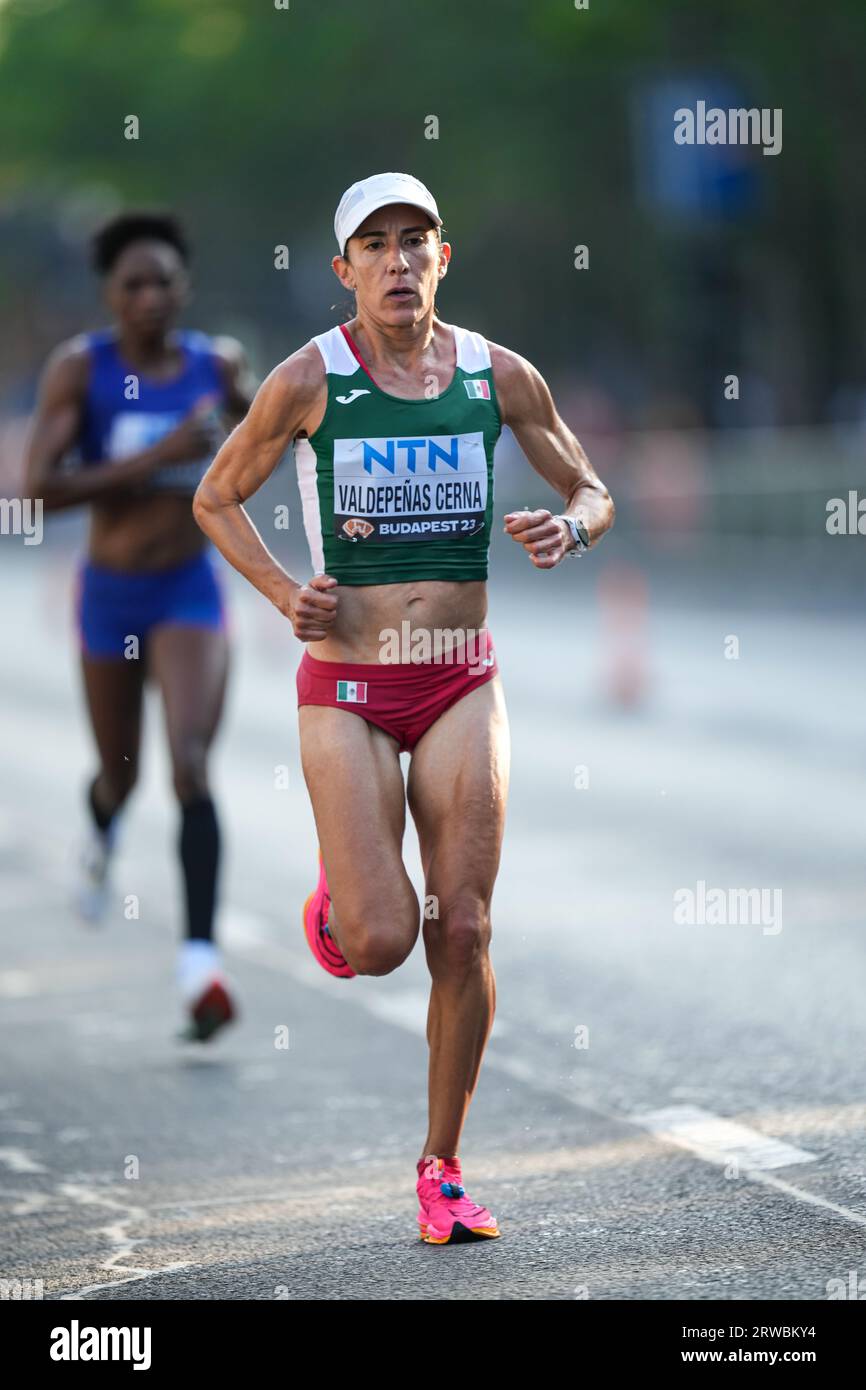 Argentina Valdepeñas Cerna participating in the marathon at the World ...