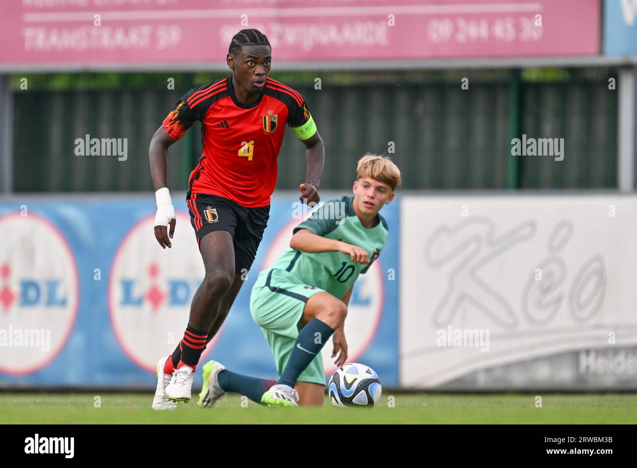 Jorthy Mokio (4) of Belgium pictured during a friendly soccer game ...