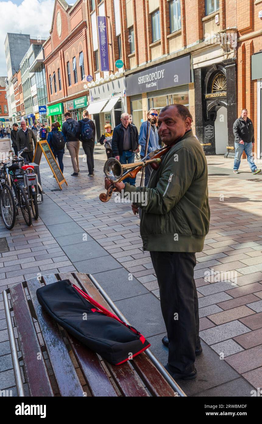Belfast County Antrim Northern Ireland May 04 2019 - Street performer ...