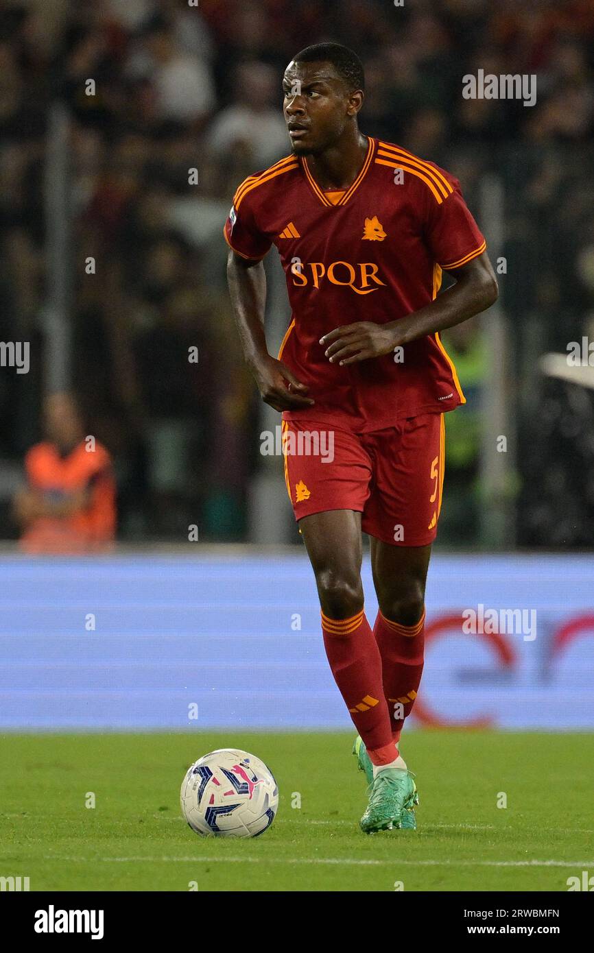 Rome, Italy. 17th Sep, 2023. Evan Ndicka (AS Roma); during the Italian ...