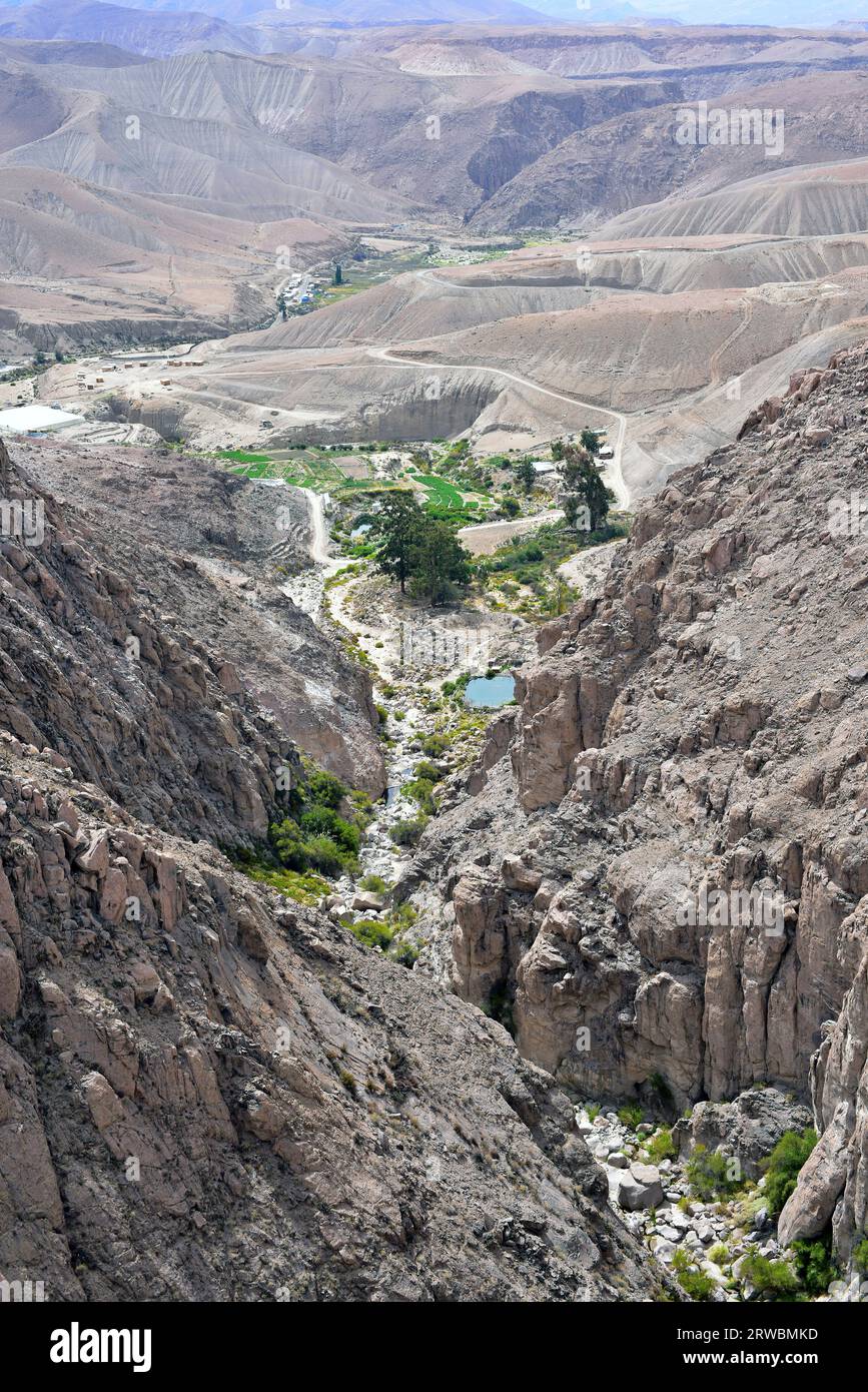 Pukara de Copaquilla canyon. Putre, Norte Grande de Chile Stock Photo ...