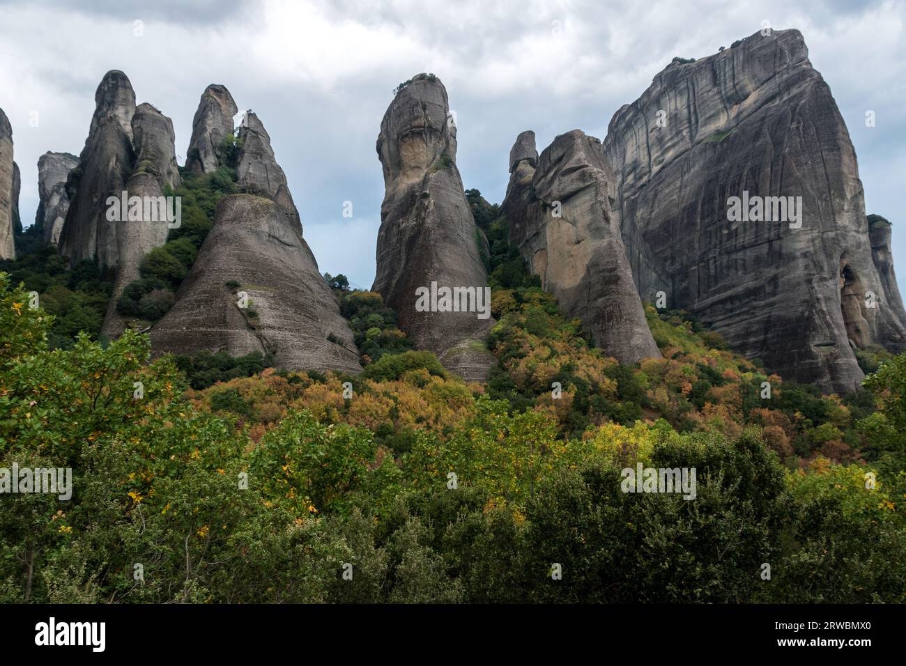 Cliffs of Meteora, Greece Stock Photo - Alamy