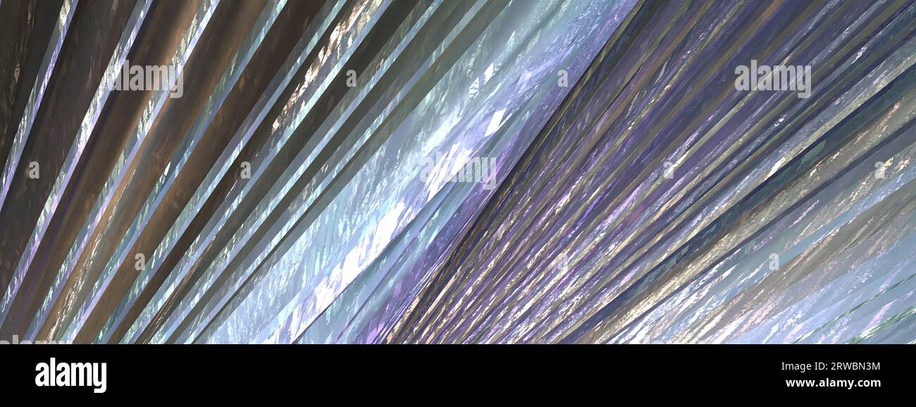 Crystal linear reflection and refraction purple Elegant and Modern 3D ...