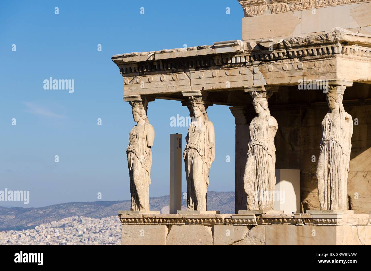 Caryatids in the Acropolis of Athens Stock Photo - Alamy