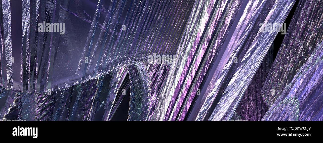 Crystal mineral reflection and refraction Purple Elegant Modern 3D ...