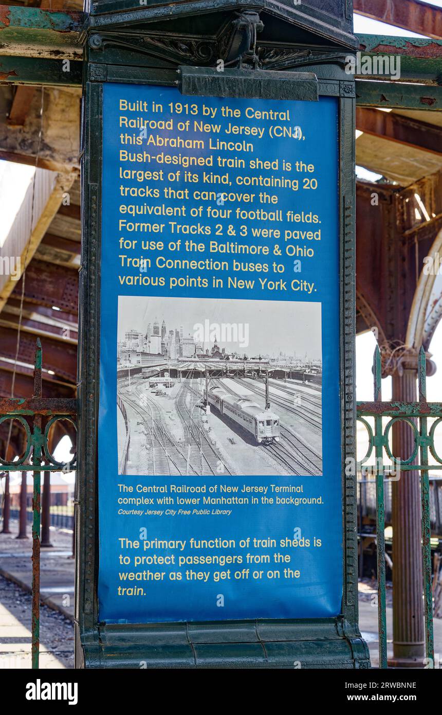 Central Railroad of New Jersey Terminal: Historical information display ...