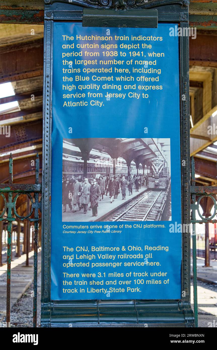 Central Railroad of New Jersey Terminal: Historical information display ...