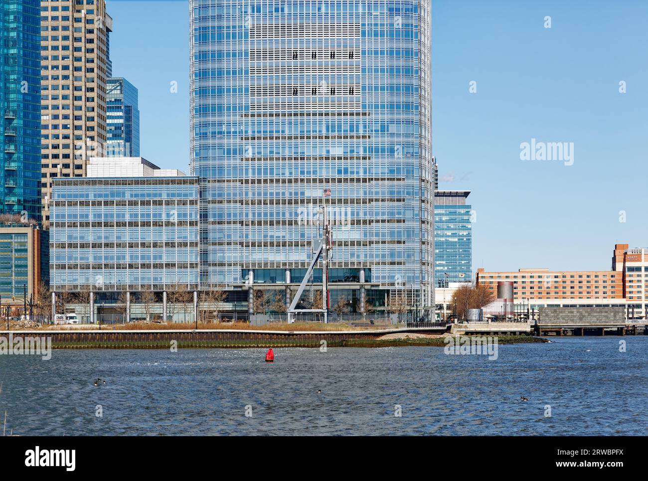 Goldman Sachs Tower, 30 Hudson Street at Exchange Place, dominates the ...