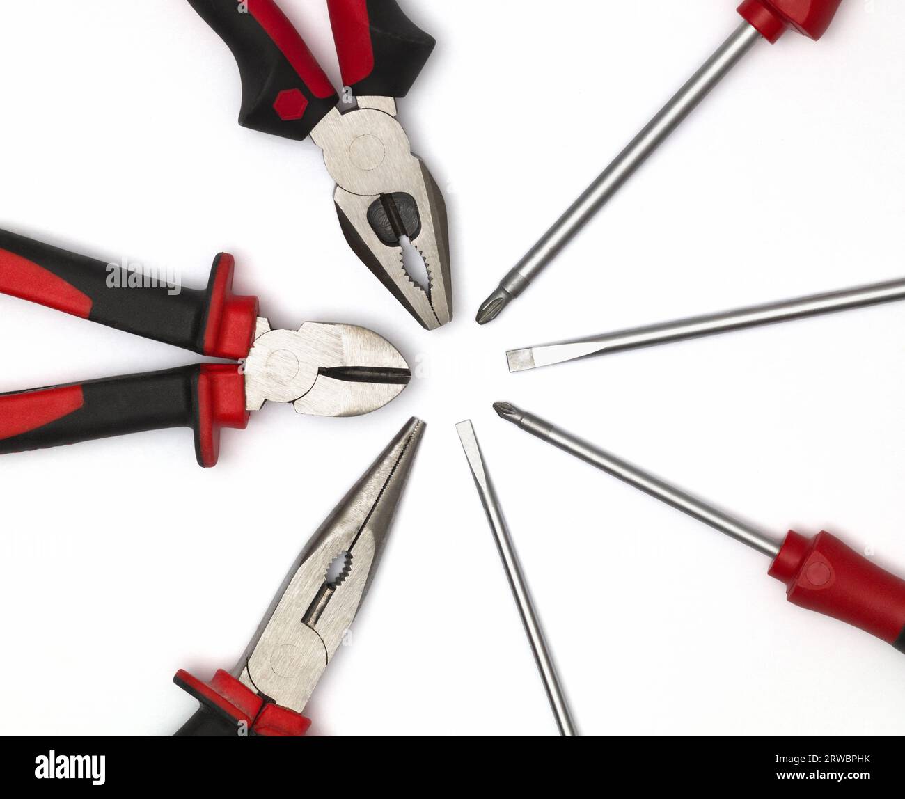 A versatile set of tools (top-down view): screwdrivers for screw ...