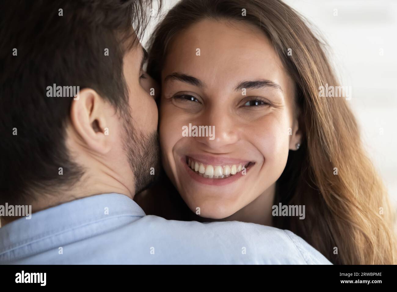 Cheek hug embrace touch hi-res stock photography and images - Alamy