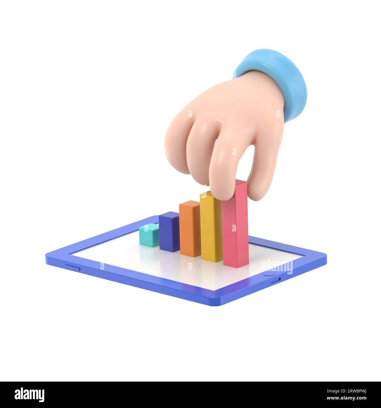 Cartoon style illustration bar graph hi-res stock photography and ...