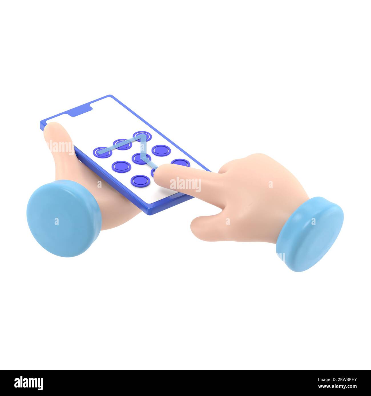 Unlock screen. Smartphone screen. Graphic pattern as a symbol of ...