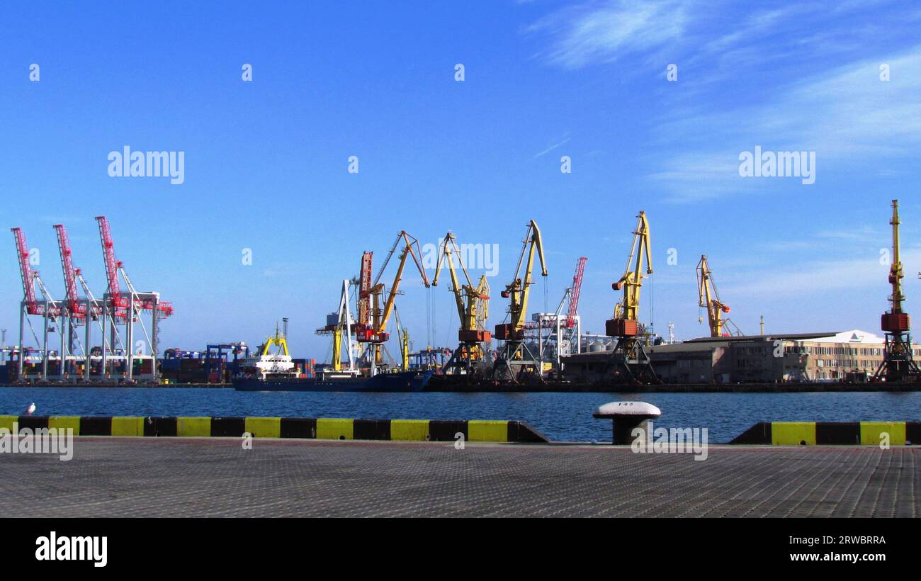 Odessa seaport container terminal hi-res stock photography and images ...