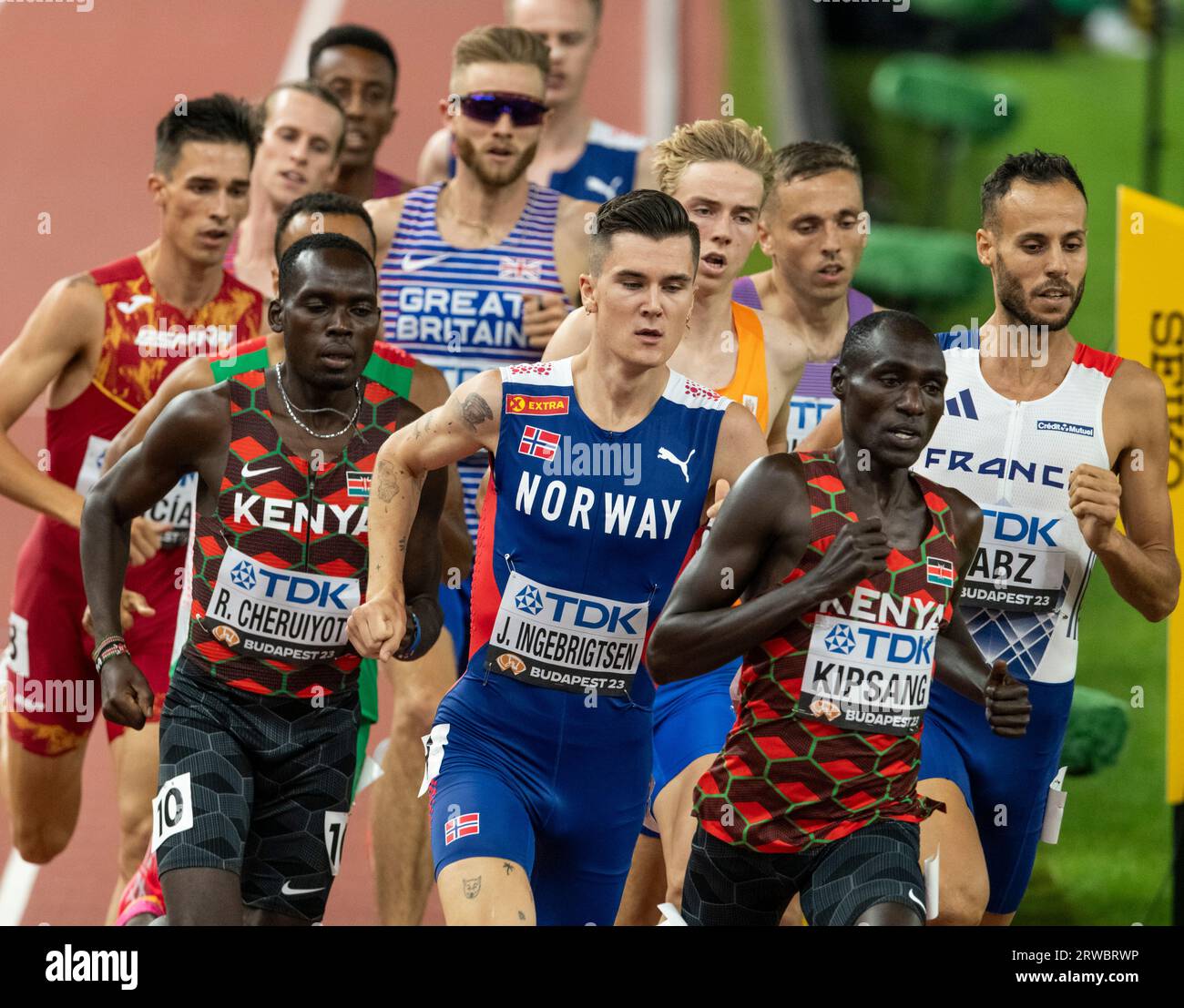 Jakob Ingebrigtsen of Norway competing in the1500m men final on day ...