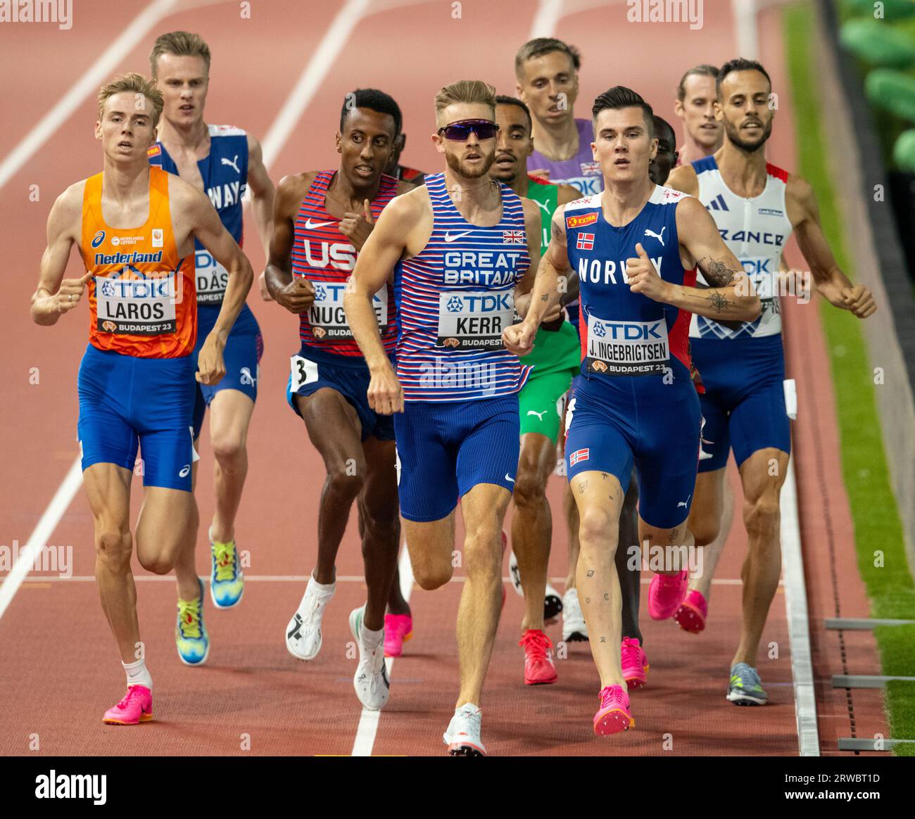 Jakob Ingebrigtsen of Norway competing in the1500m men final on day ...