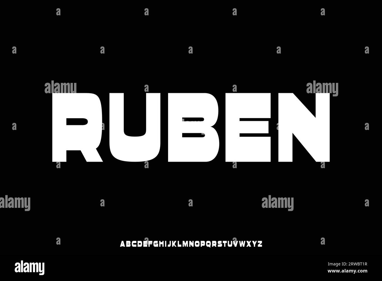 Bold decorative sans serif retro style alphabet display font vector ... Bold decorative sans serif retro style alphabet display font vector ...