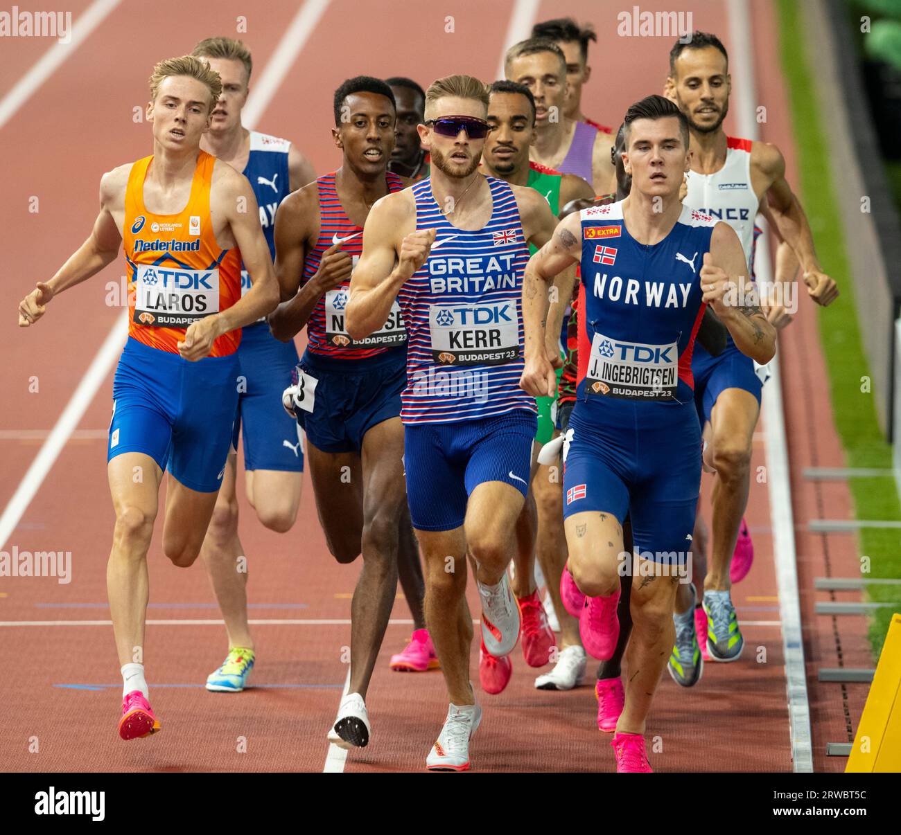 Jakob Ingebrigtsen of Norway competing in the1500m men final on day ...