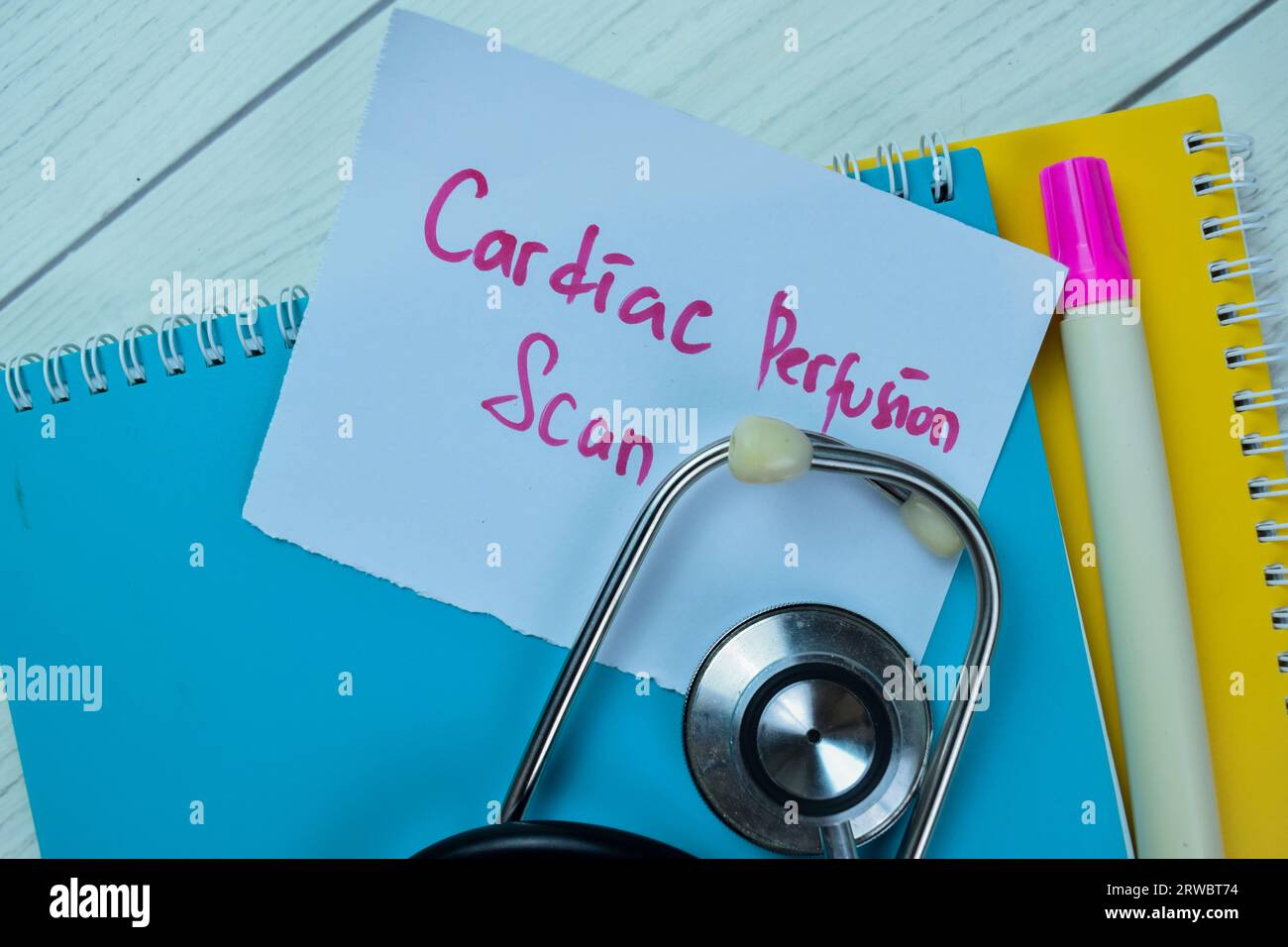 Concept Of Cardiac Perfusion Scan Write On Sticky Notes With