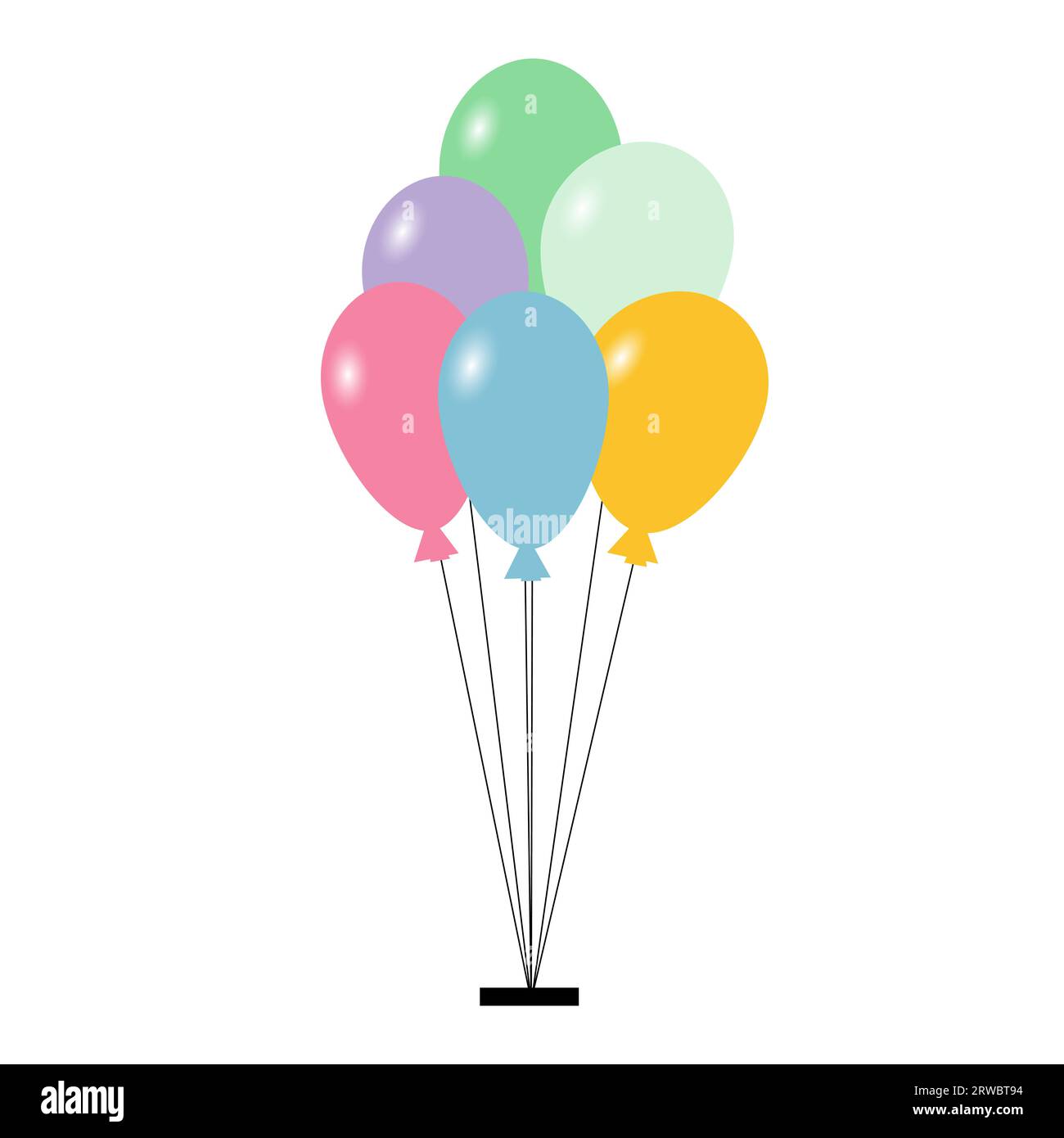 Vector illustration. Festive colorful balloons. Holiday, birthday Stock ...