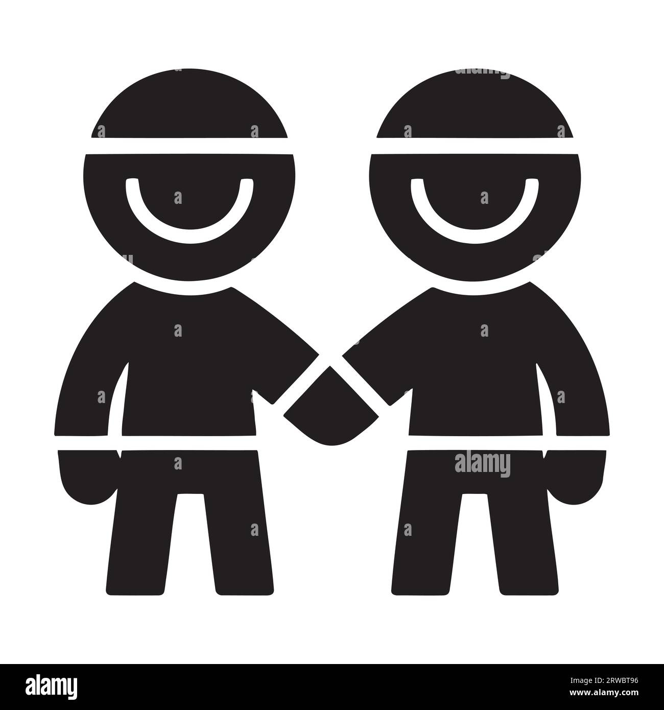 Children logo, black and white simple illustration Stock Vector Image ...