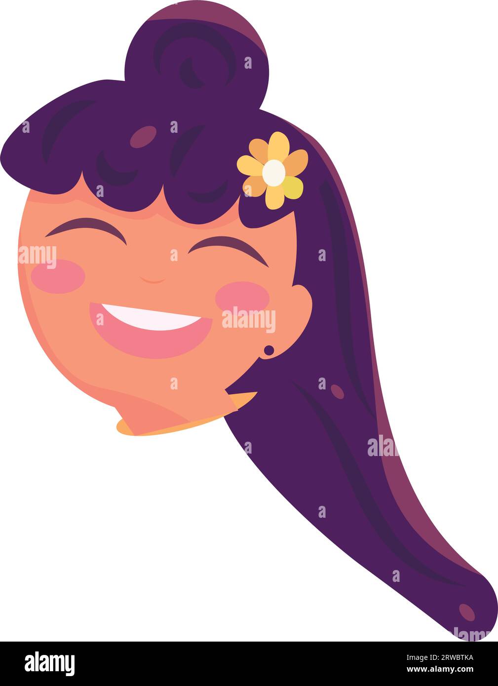 Isolated girl kid avatar cartoon Vector Stock Vector Image & Art - Alamy