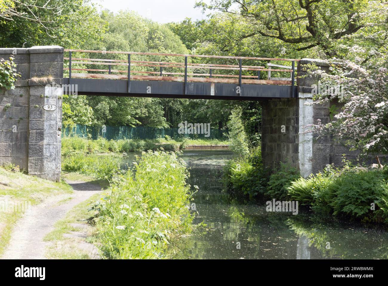 The Leeds and Liverpool Canal near Riley Green between Higher Wheelton ...