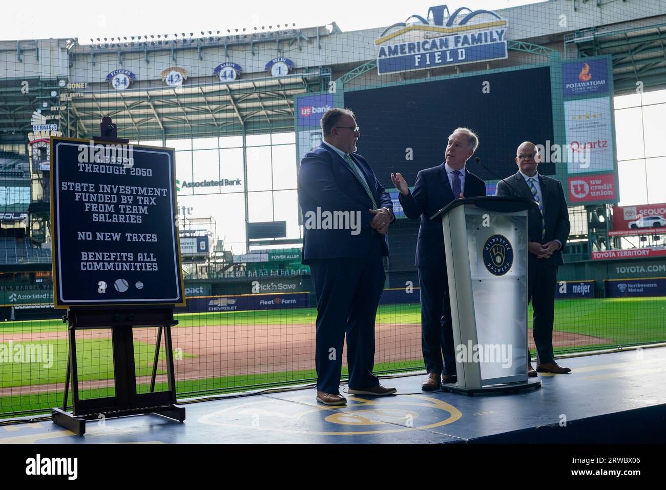 Wisconsin Speaker of the Assembly Robin Vos is flanked by State Rep ...