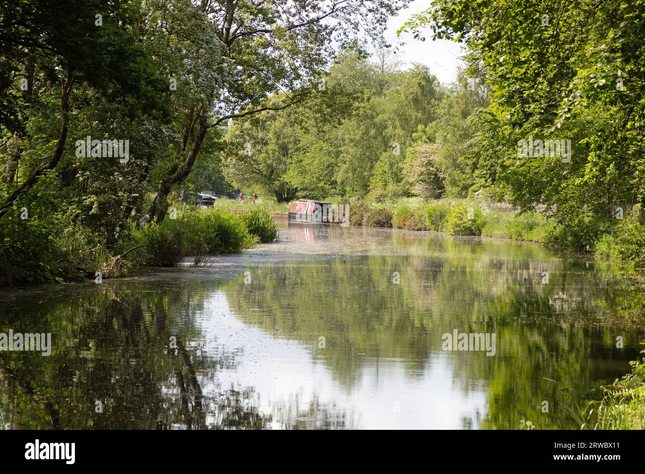 The Leeds and Liverpool Canal near Riley Green between Higher Wheelton ...