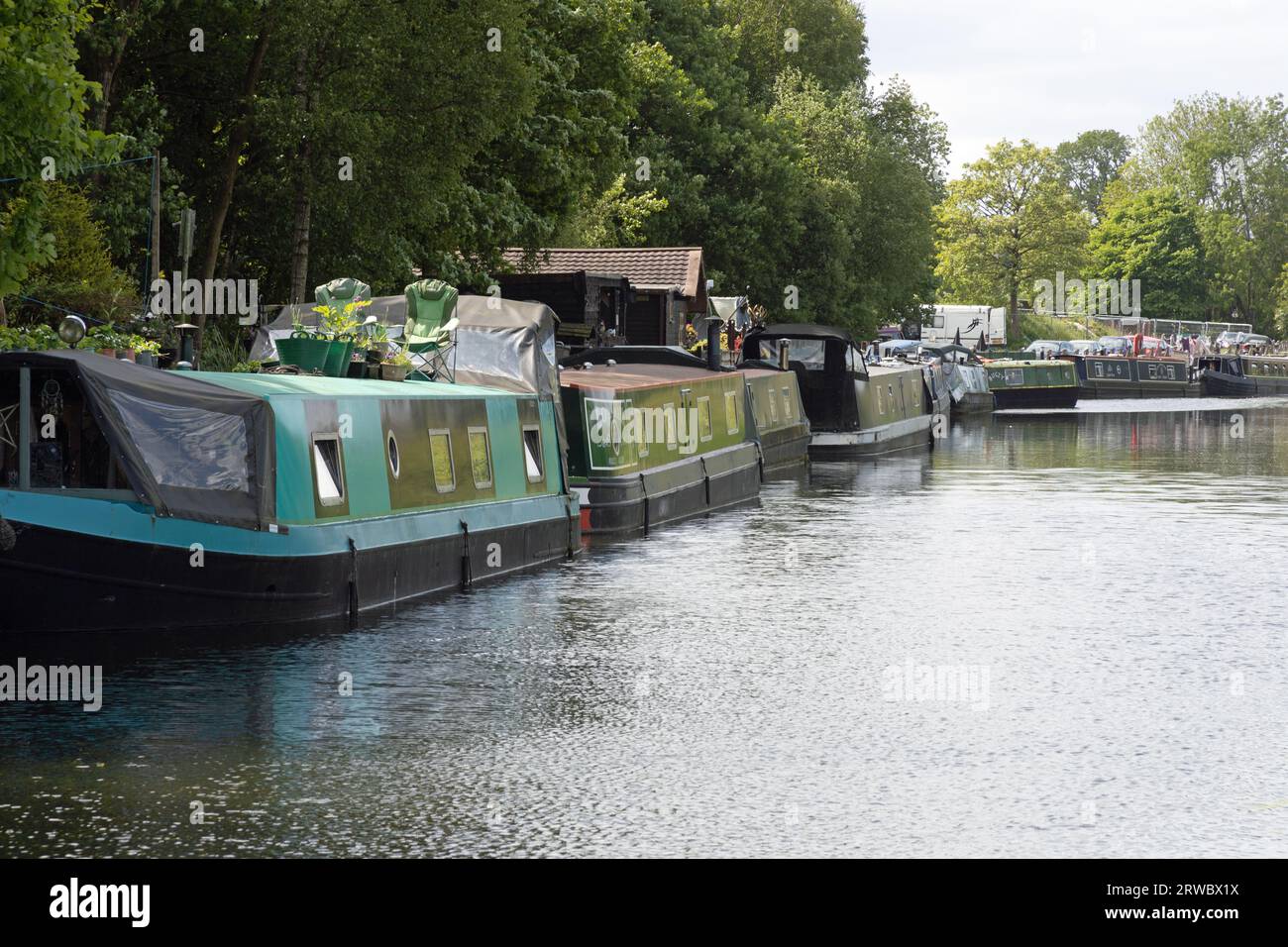 The Leeds and Liverpool Canal near Riley Green between Higher Wheelton ...