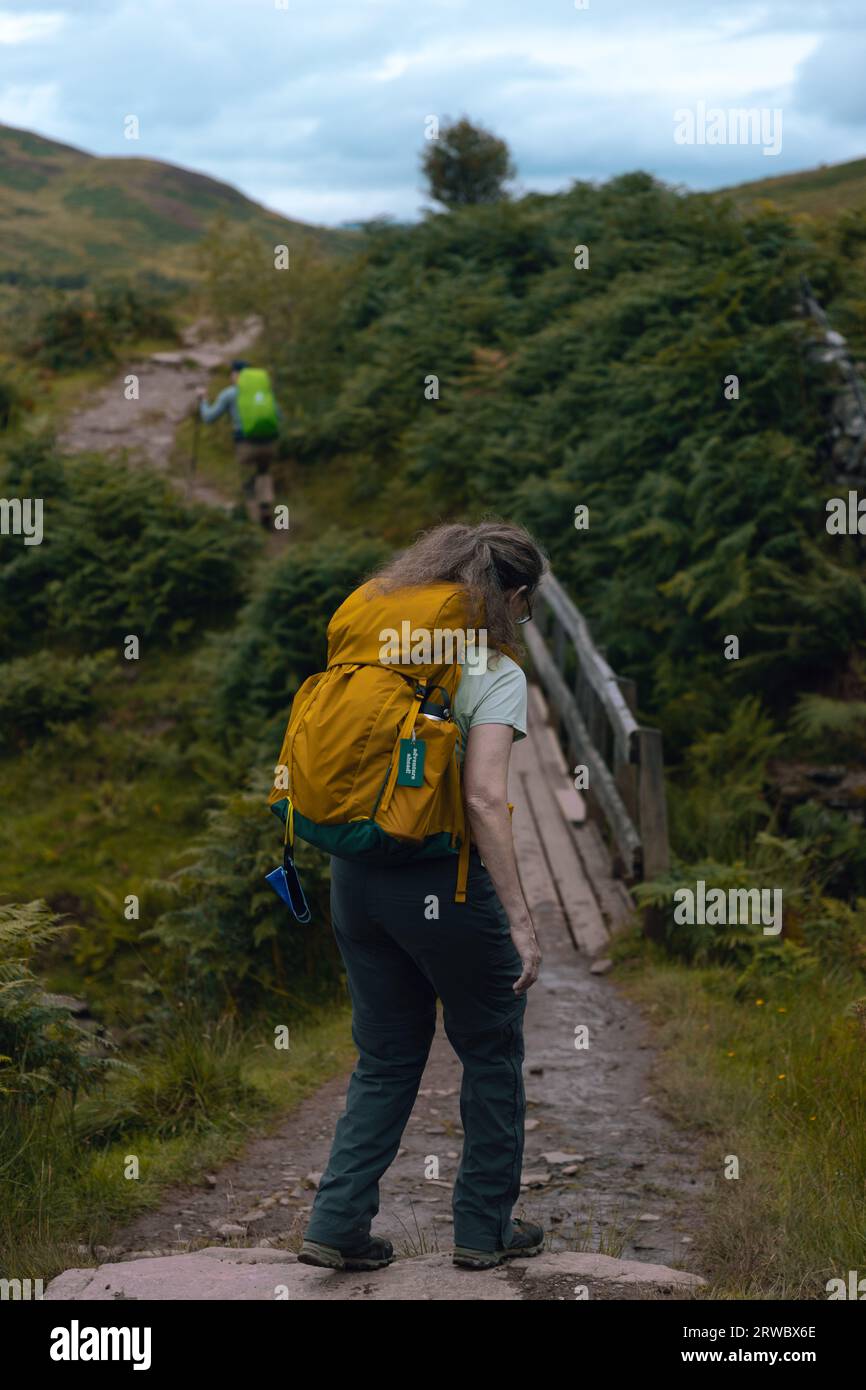 Backpacker on the West Highland Way Stock Photo - Alamy