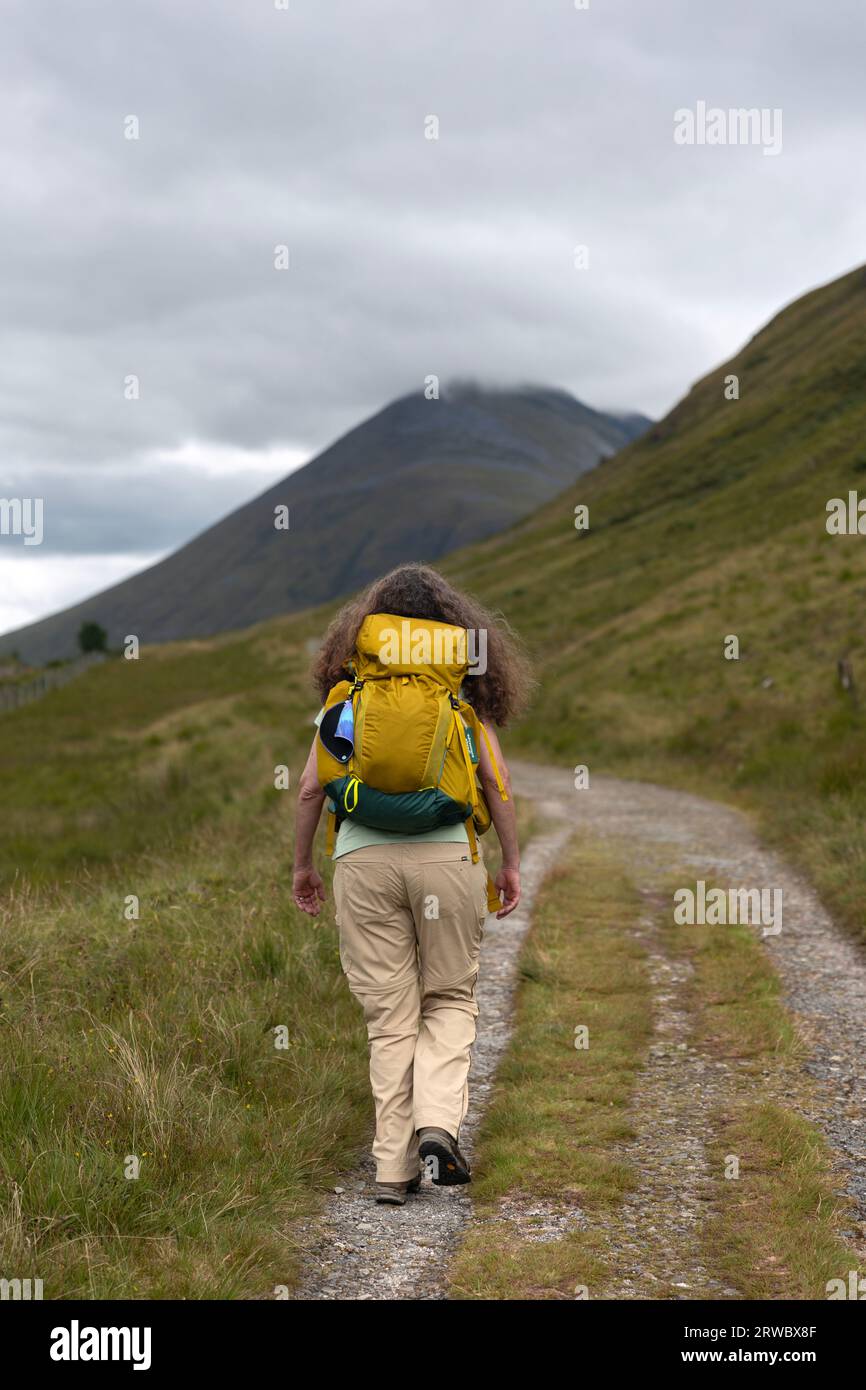 Backpacker on the West Highland Way Stock Photo - Alamy