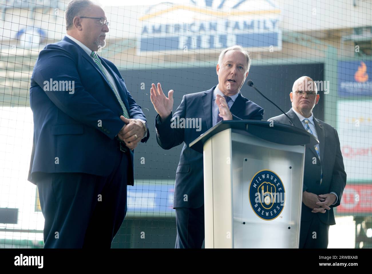 Wisconsin Speaker of the Assembly Robin Vos is flanked by State Rep ...