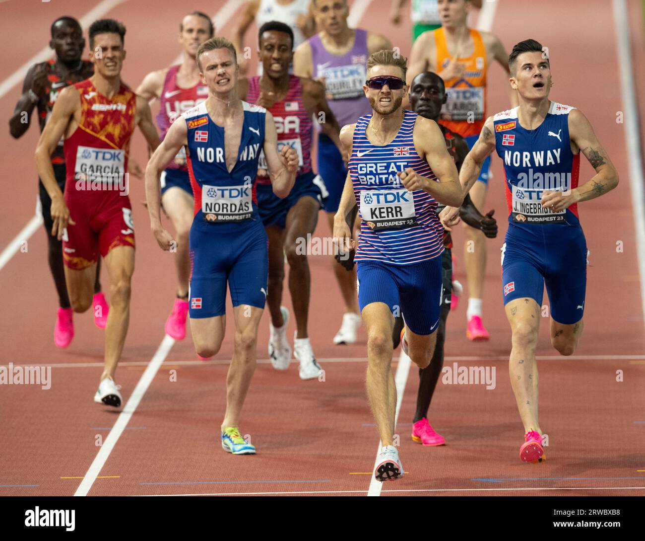 Josh Kerr of GB & NI competing in the1500m men final on day five at the ...