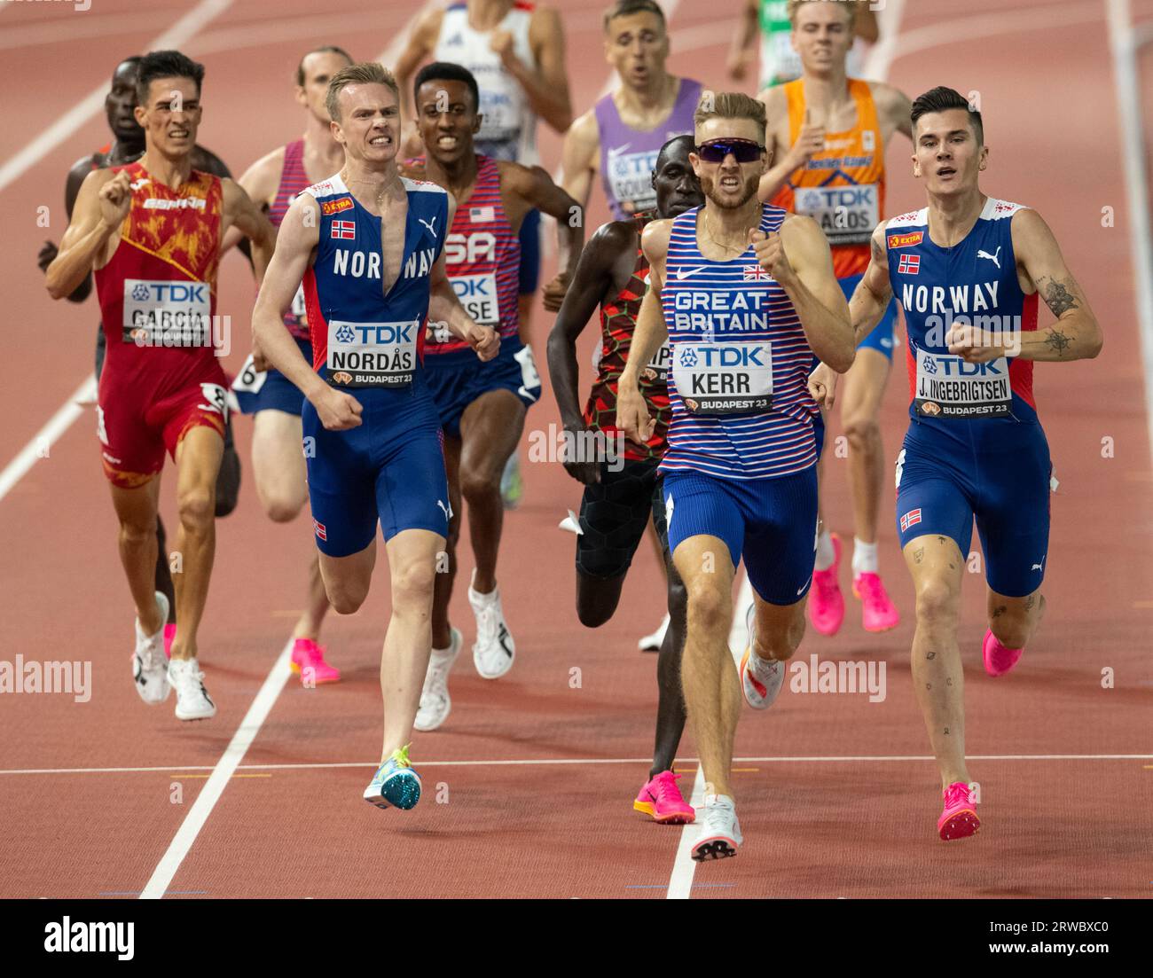 Josh Kerr of GB & NI competing in the1500m men final on day five at the ...