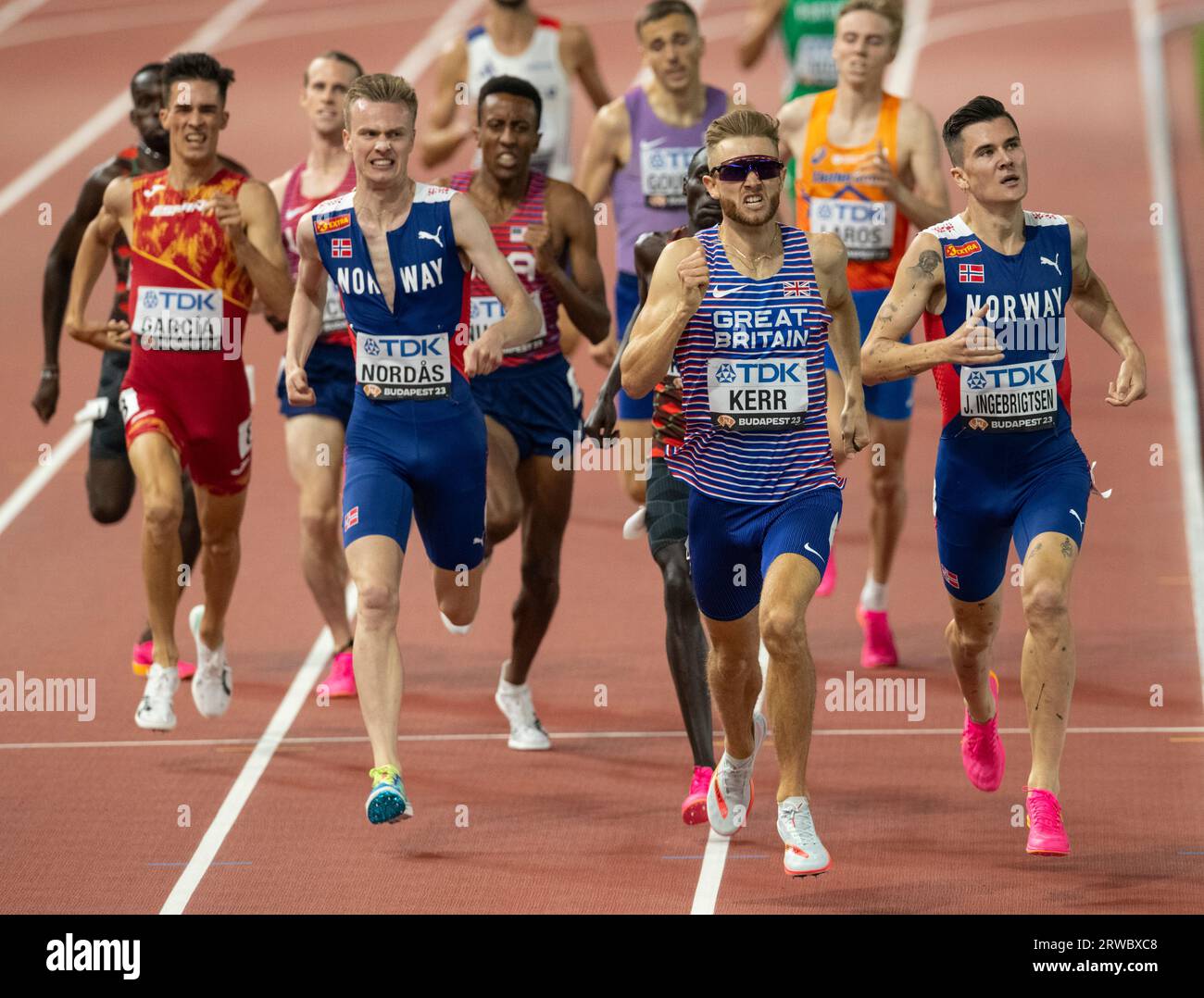 Josh Kerr of GB & NI competing in the1500m men final on day five at the ...