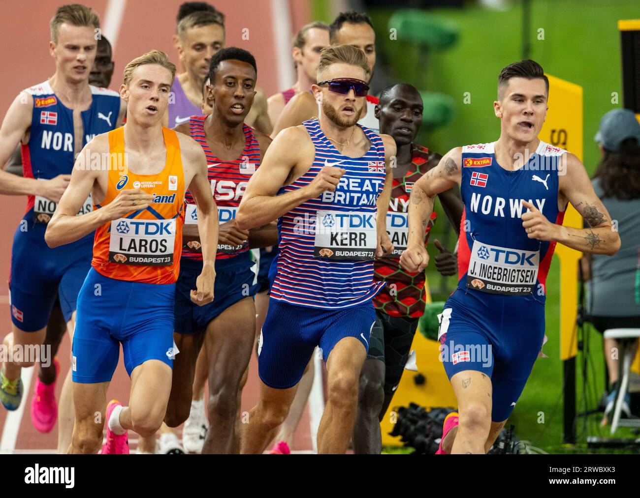 Niels Laros of the Netherlands competing in the1500m men final on day ...