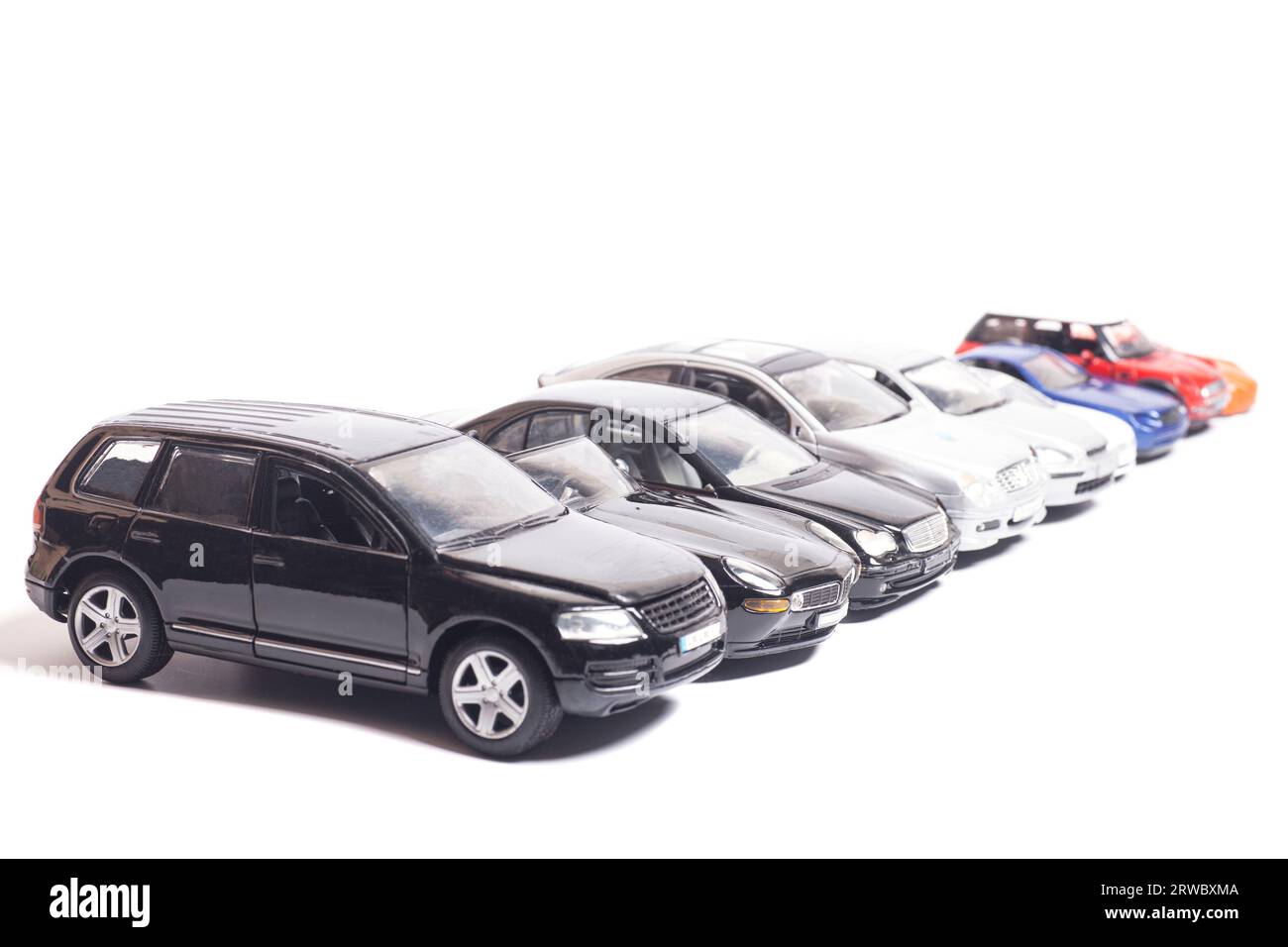 Black white view parking Cut Out Stock Images & Pictures - Alamy