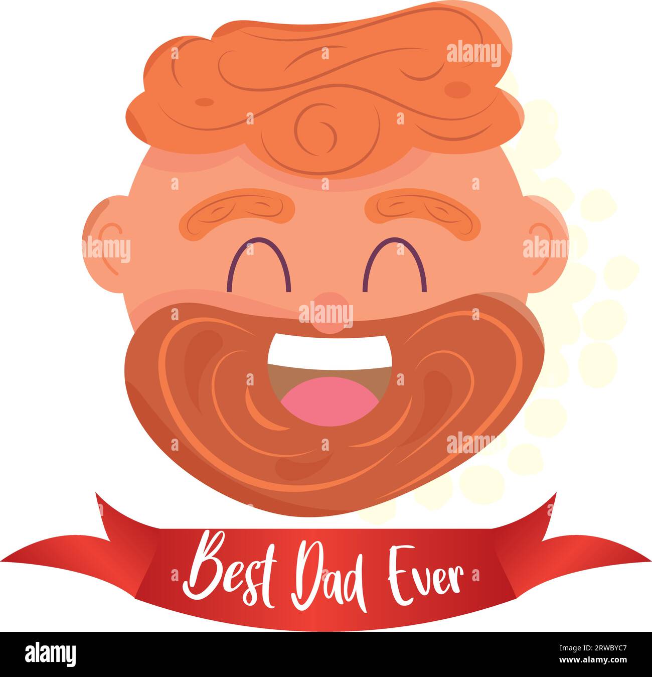 Isolated cute male avatar sketch Best dad ever Vector Stock Vector ...