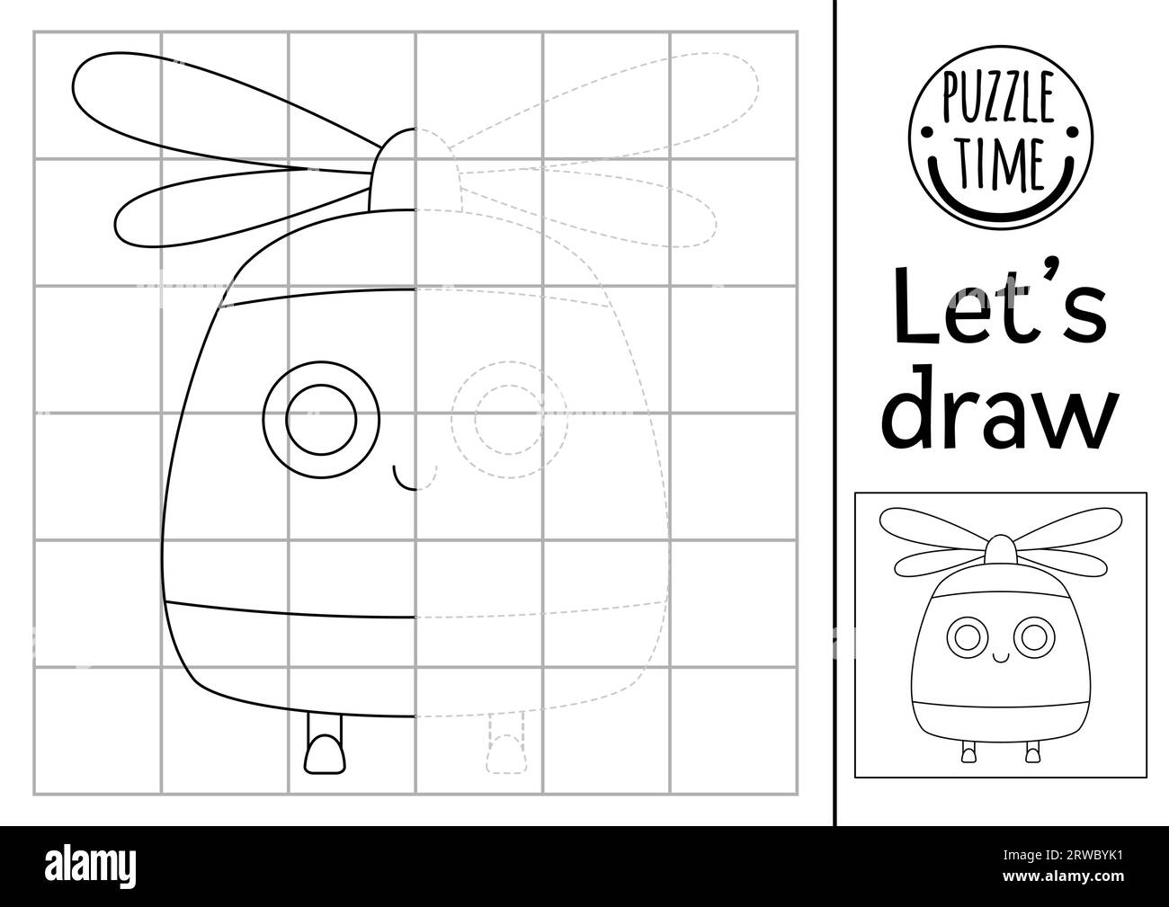 Complete the helicopter picture. Vector transportation symmetrical ...