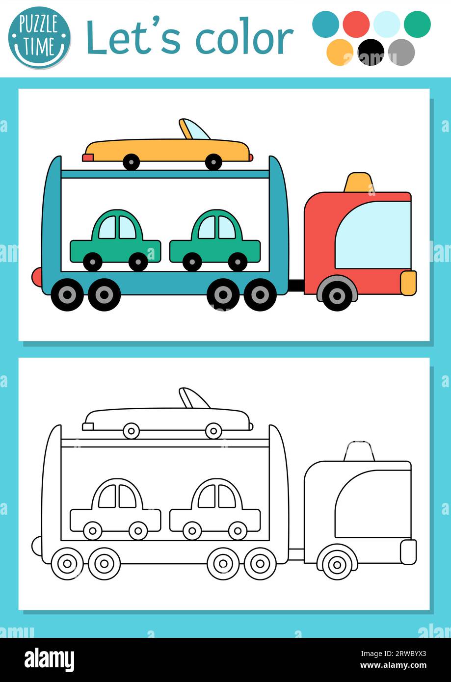 water truck coloring page