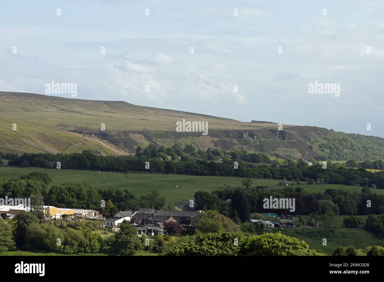 Great Hill and the West Pennine Moors viewed from Near Wheelton ...