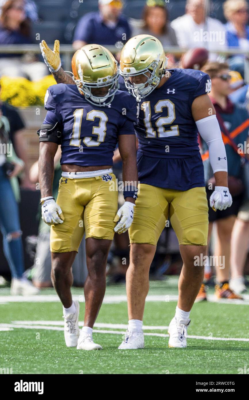 USA. 16th Sep, 2023. September 16, 2023: Notre Dame safety Thomas ...